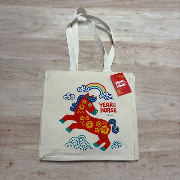 Foodland | Bags | Foodland Hawaii 226 Year Of The Horse Canvas Tote Bag ...